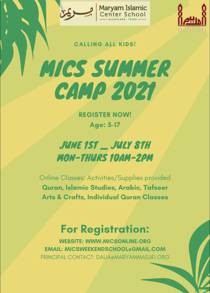 Weekend Islamic School – Maryam Islamic Center